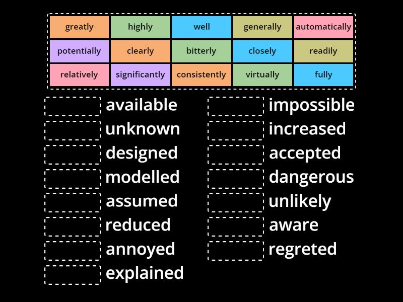 Adverbs GE B2+ unit 1 - Match up