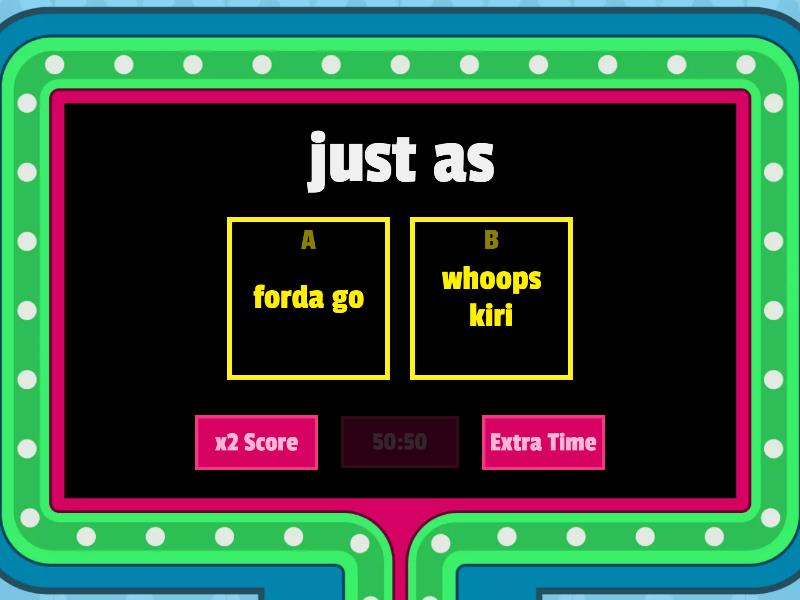 Go or Whoops? - Compare and Contrast - Gameshow quiz