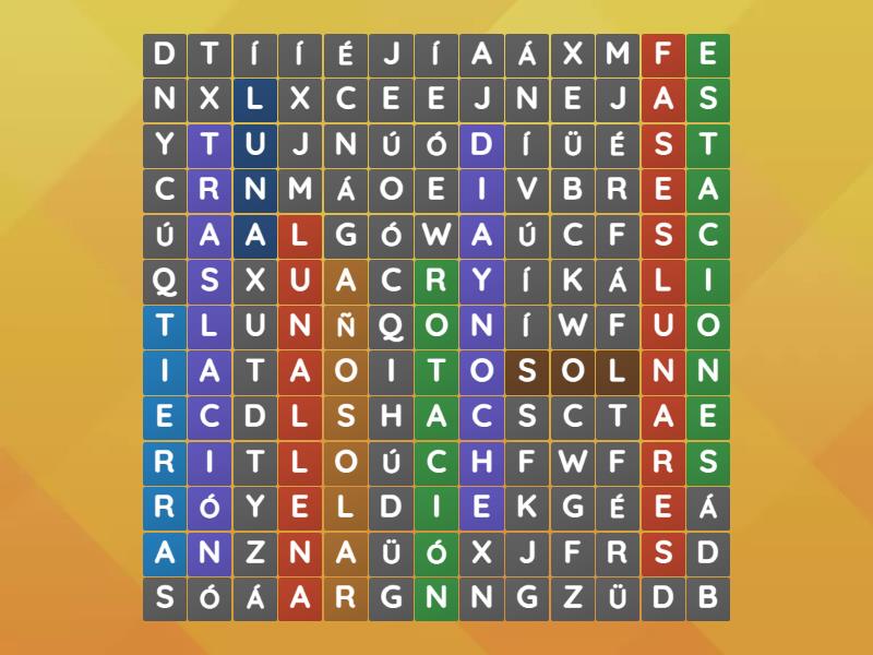 Sopa de letras: La Tierra y la Luna - Wordsearch