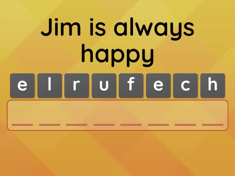 Personality Adjectives - Anagrama