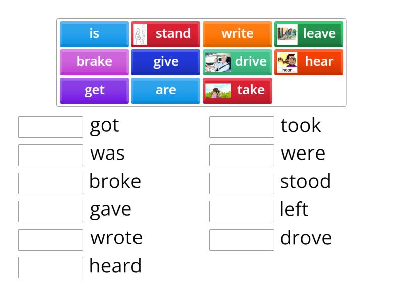 Irregular verbs 2. - Match up
