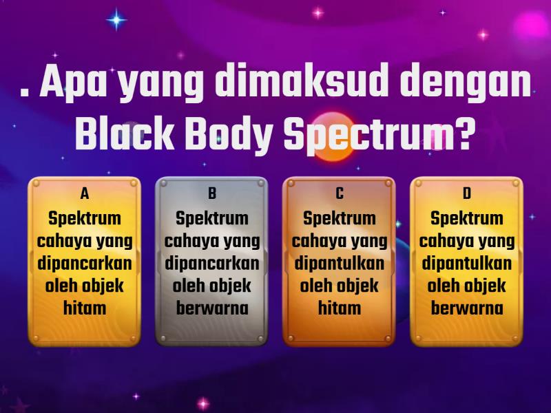 Blacbody Spectrum - Quiz