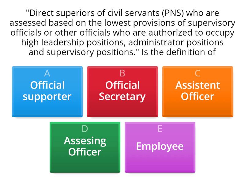 1 - Assessing Officer and Appraisal Procedures - Quiz
