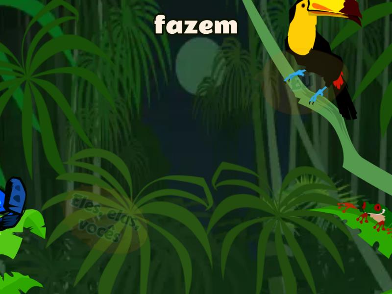 Verbo Fazer | Presente do Indicativo - Flying fruit