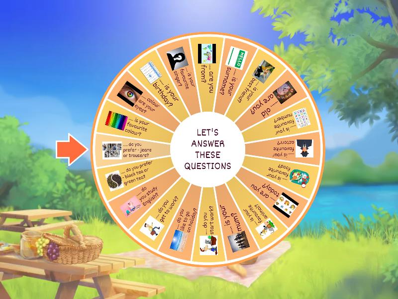 QUESTION WORDS ELEMENTARY - Spin the wheel