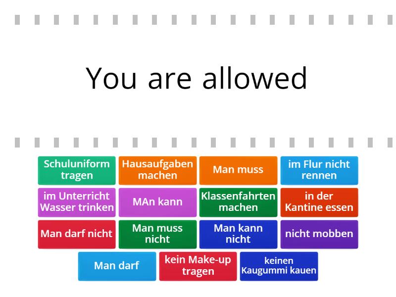 German School Rules - Cada oveja con su pareja