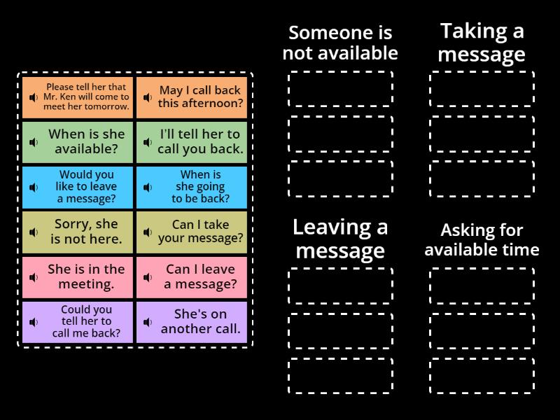 Telephone conversation 2 - Group sort