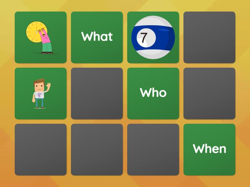 Wh-questions - Matching pairs