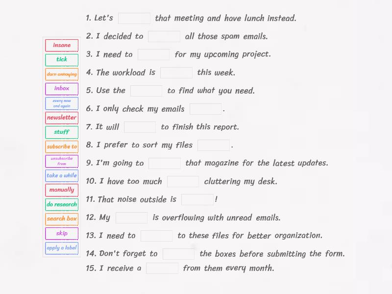 s - Complete the sentence