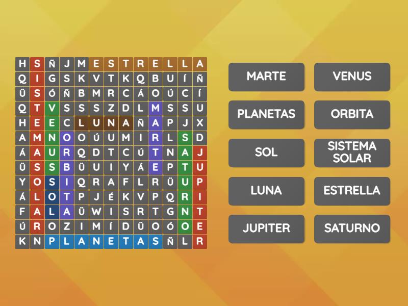 Busca las palabras - Wordsearch