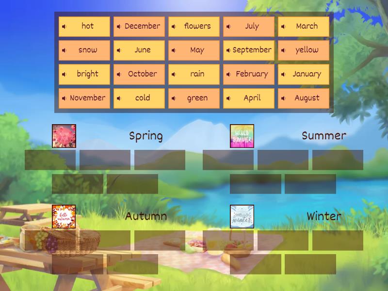 Seasons. Which are they? - Group sort