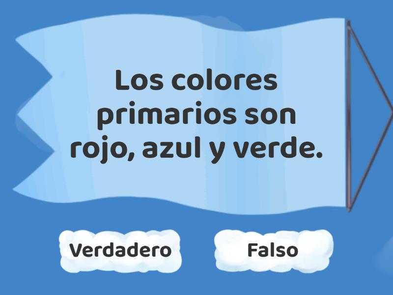 El valor expresivo de los colores primarios y secundarios - True or false