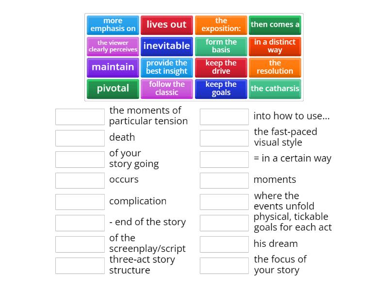 3-act story structure (animation) - Match up