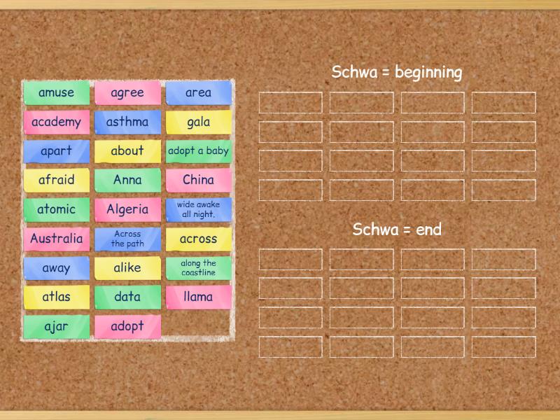a = schwa - Group sort