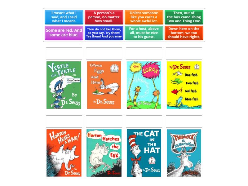 Dr. Seuss Quote Match - Match up