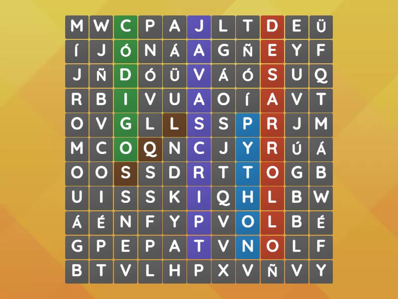 programación sopa de letras - Wordsearch