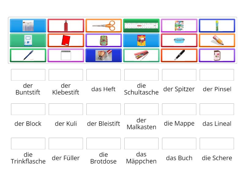 Meine Schulsachen - Match up