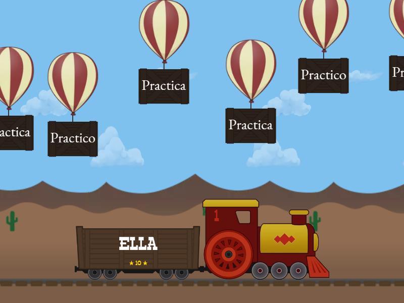 Verbo practicar - Balloon pop