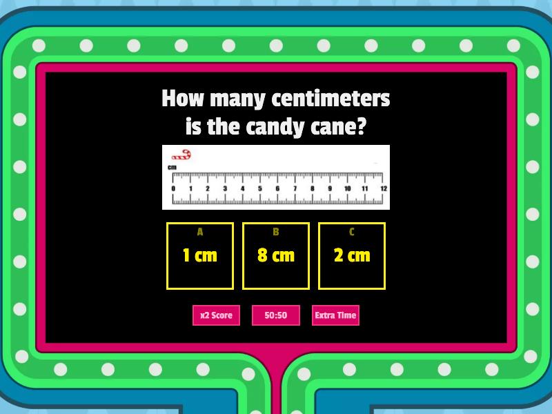 Measurement in Centimeters - Gameshow quiz