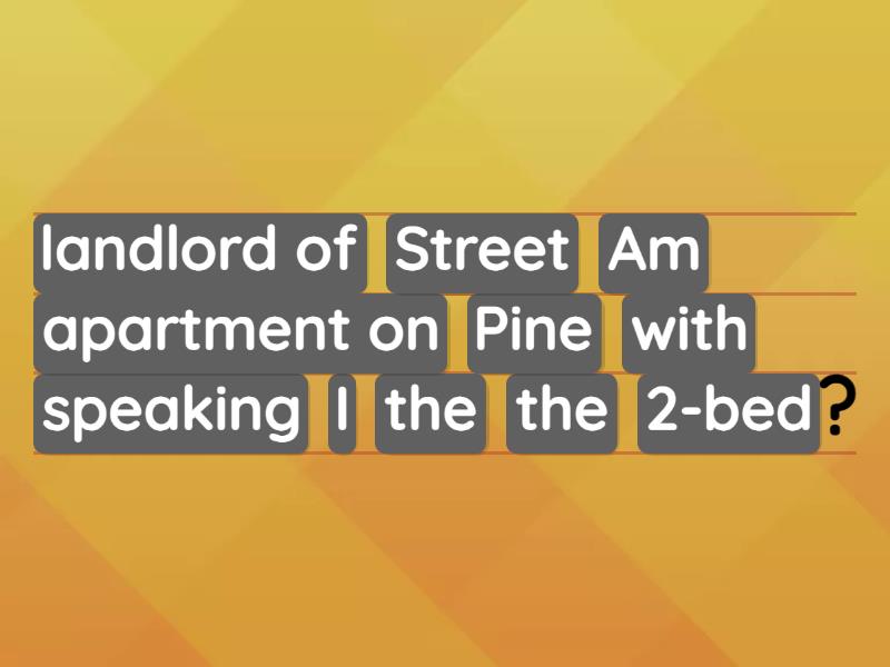 rent a flat_word order - Unjumble