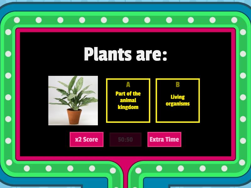 Photosynthesis and Plant classification quiz - Gameshow quiz