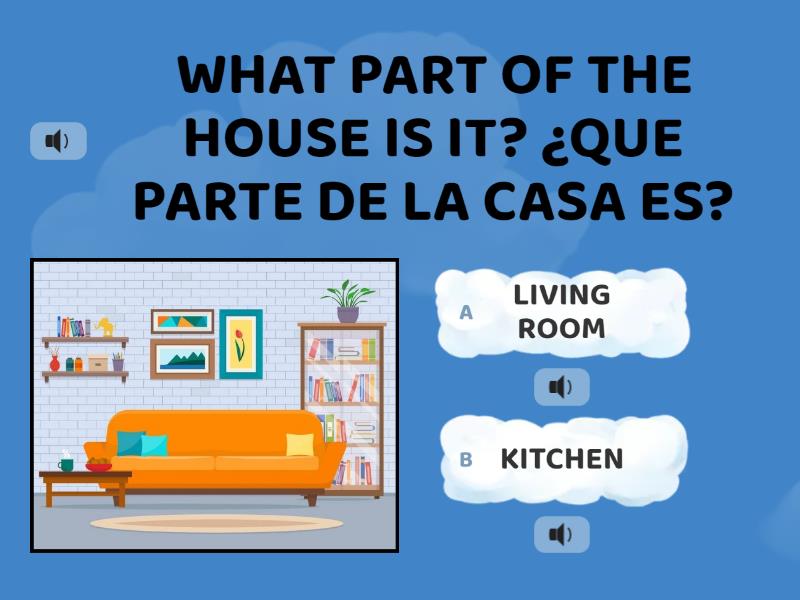 PARTES DE LA CASA EN INGLES - Cuestionario