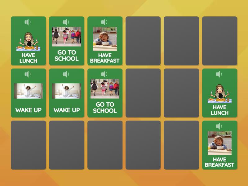 DAILY ROUTINE MEMORY - Matching pairs
