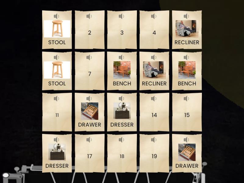 MEMORY GAME: FURNITURES 2 - Parejas
