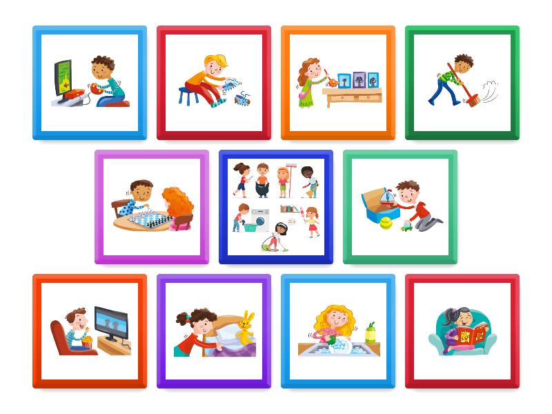 AS3_Unit 2_Chores and hobbies_ - Flip tiles