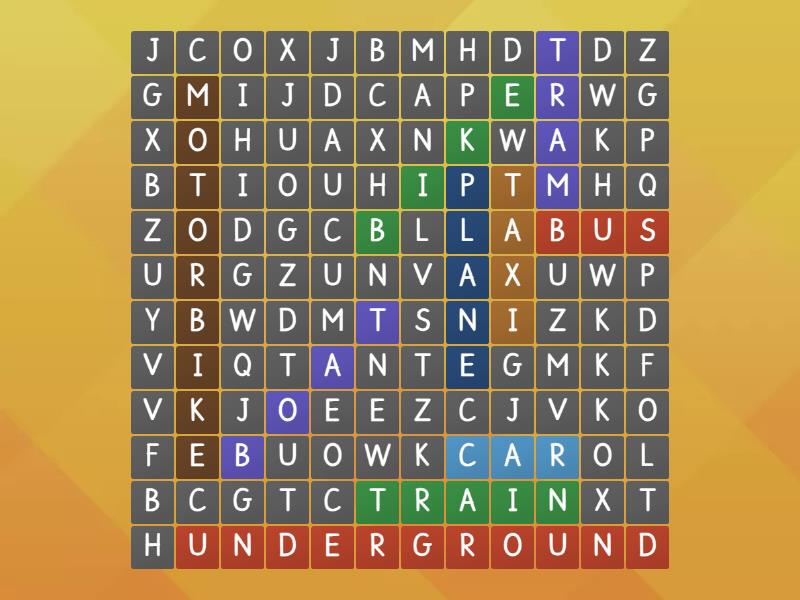 Warm-up - Wordsearch