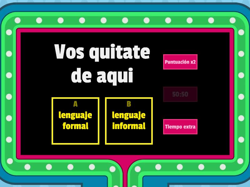 lenguaje formal - Gameshow quiz