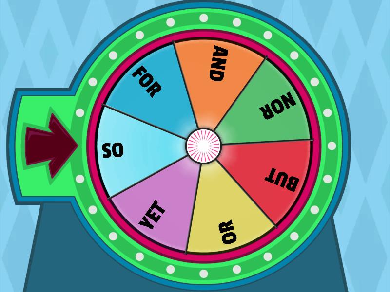 COORDINATING CONJUNCTIONS - Spin the wheel