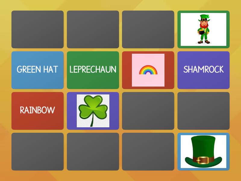 ST PATRICK'S DAY VOCABULARY - Matching pairs