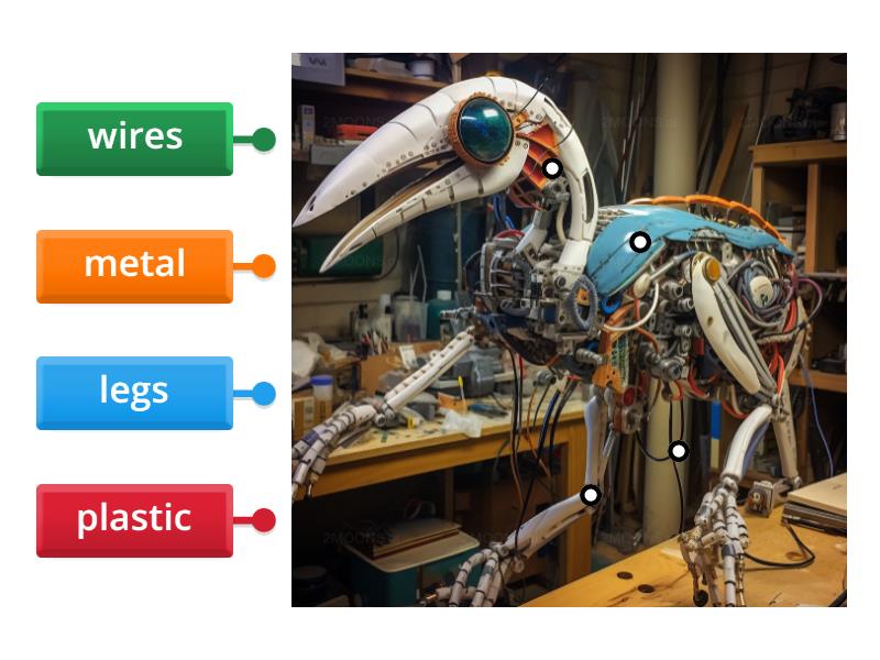 5E ROBOTS COMPONENTS - Labelled diagram