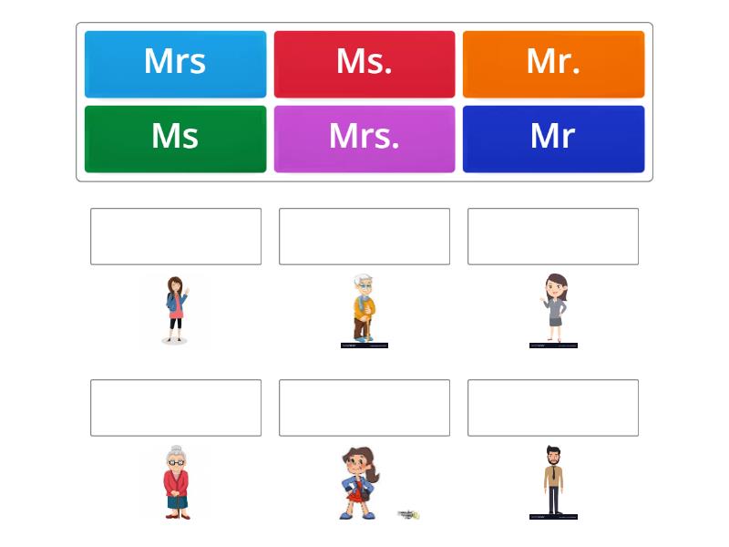Mr, Mrs and Ms - Match up