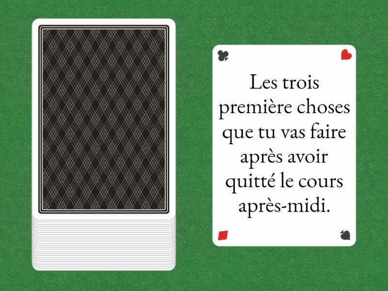 Discussion avec le futur proche - Cartes aléatoires