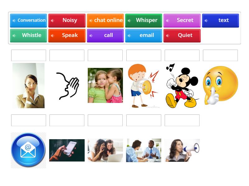 Types of talking 2 and communication with friends - Match up