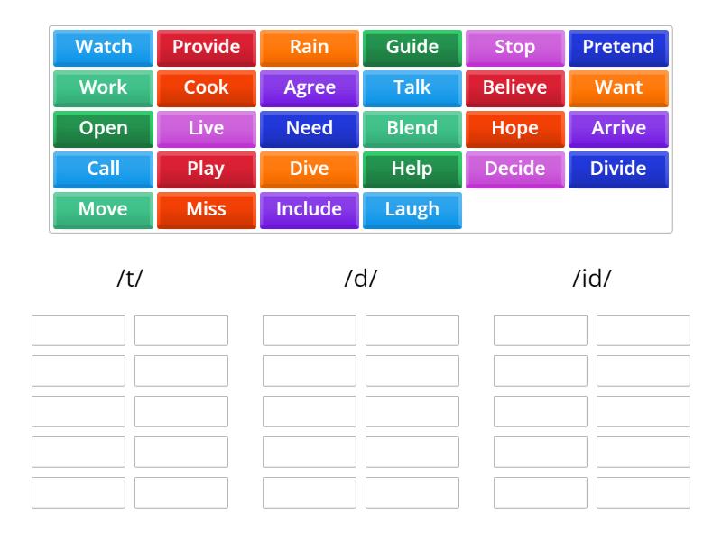 Past Simple - Group sort