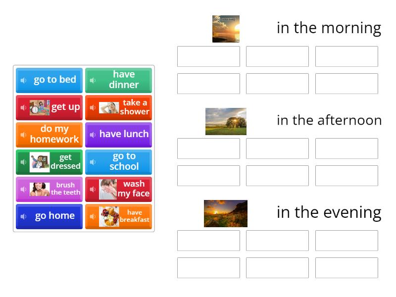 Daily routine - Group sort
