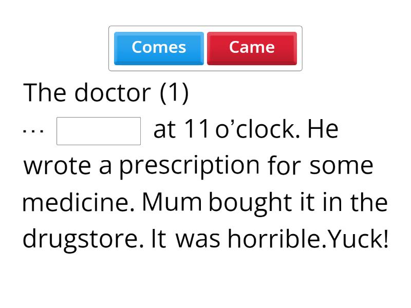 Recount text quiz!!! - Missing word