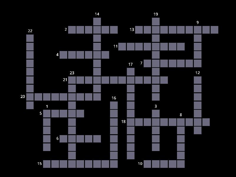 Ordinal numbers - Crossword