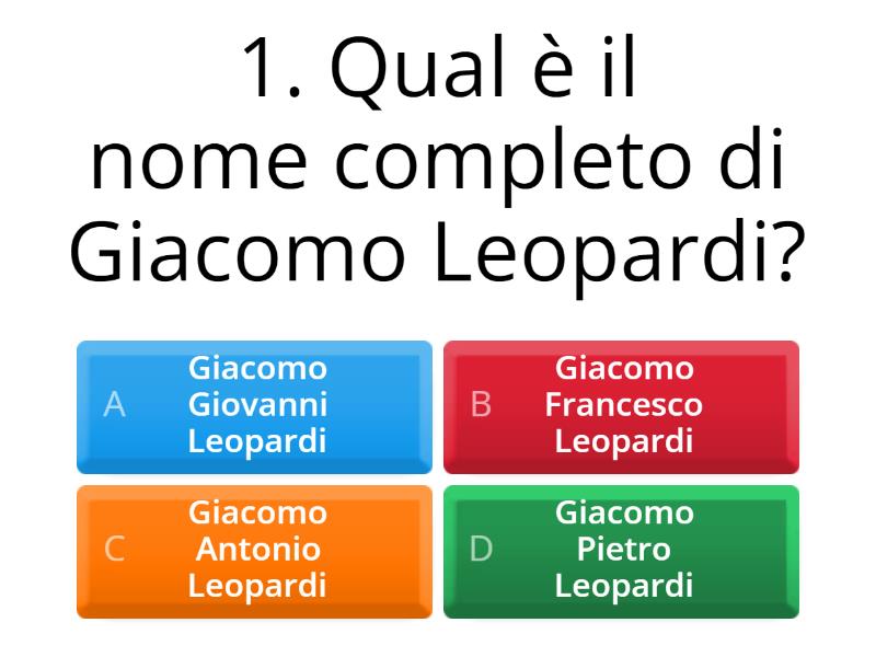 - Giacomo Leopardi - Quiz
