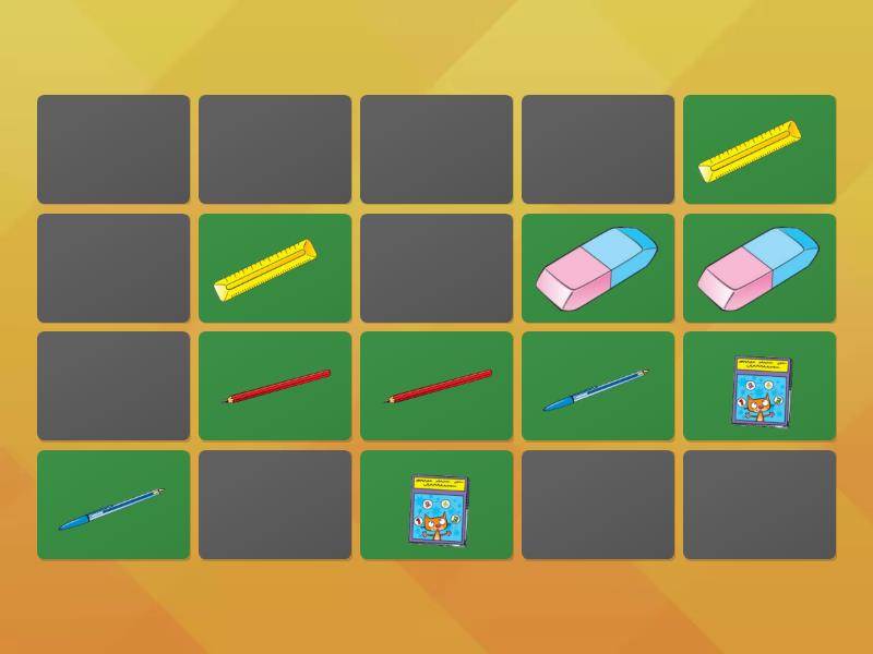 Family&friends 1 unit 1 lesson 3 school things - Matching pairs