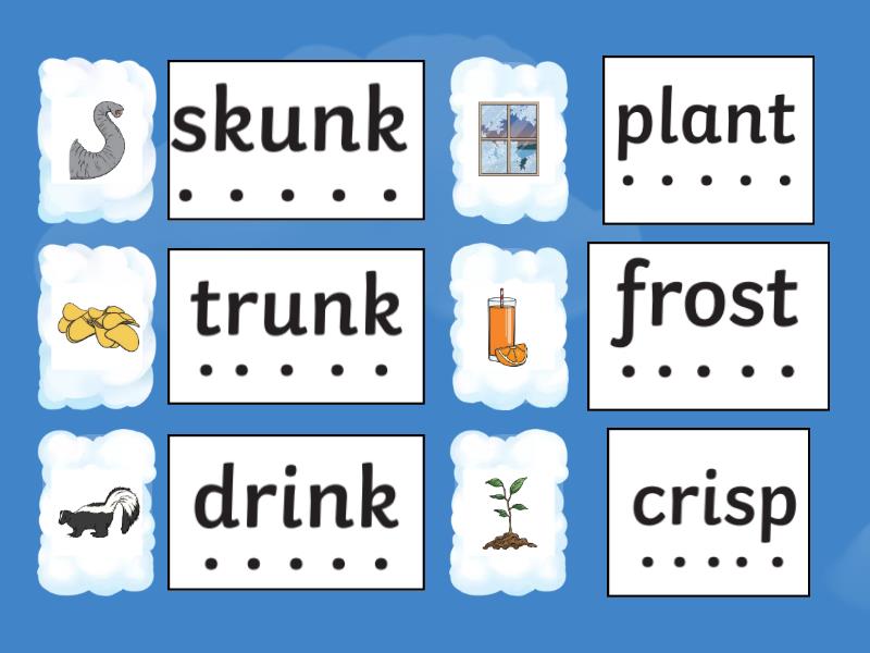 Phonics - CCvCC words - Match up