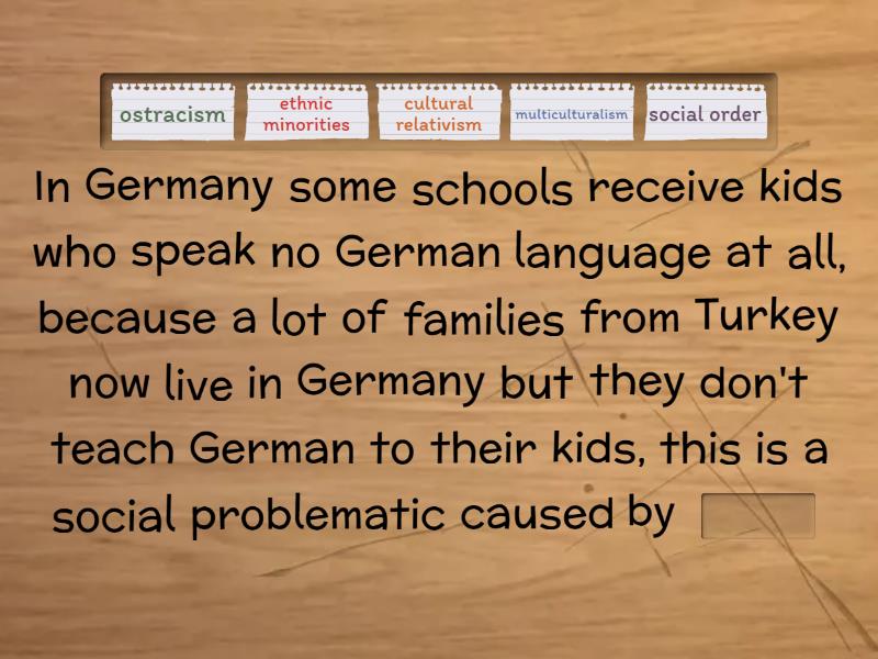 Sociology test#2 - Missing word