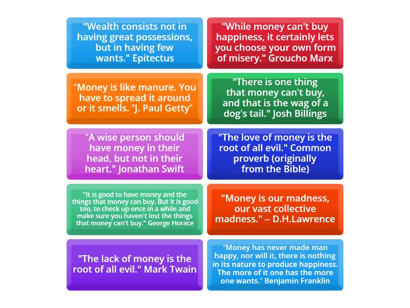 Money quotes - Fichas giratorias