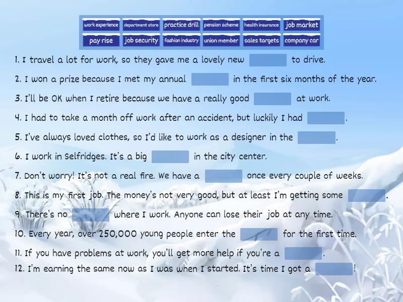 Roadmap B1+ Vacabulary bank ex.2 Unit 2B - Complete the sentence