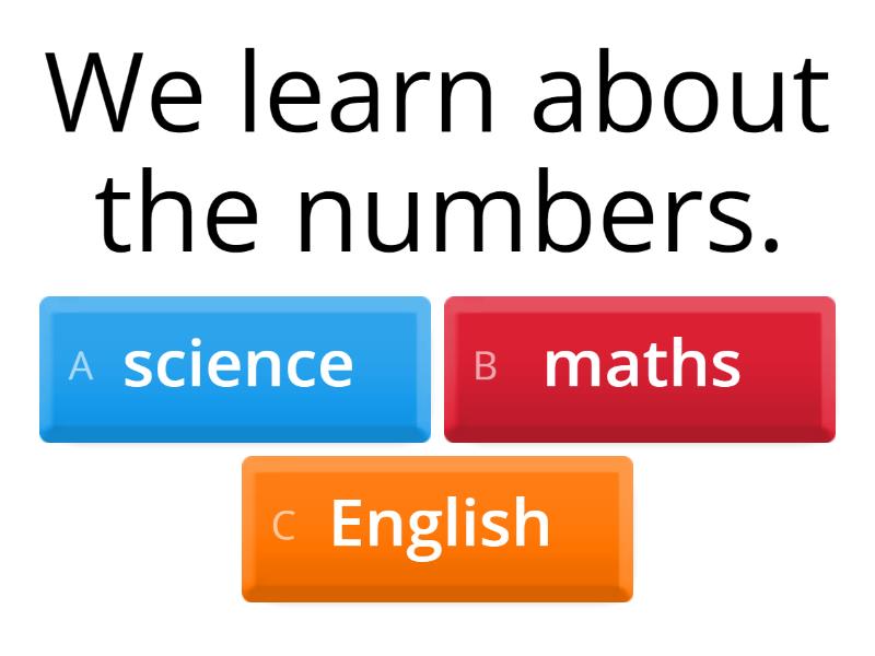 School Subjects - Quiz