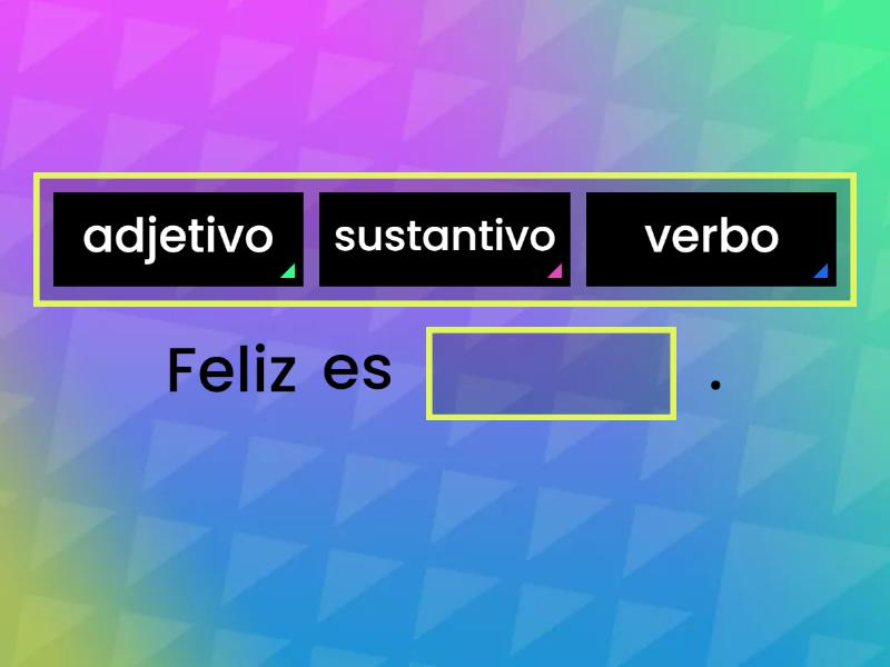 Tipos de palabras (sustantivo, adjetivo o verbo) - Missing word