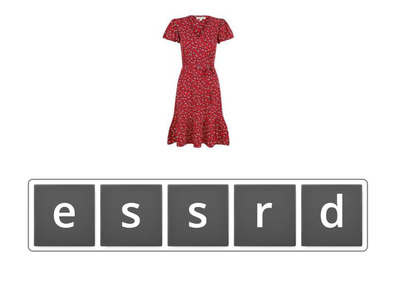 Clothes - 4th grade - Anagram